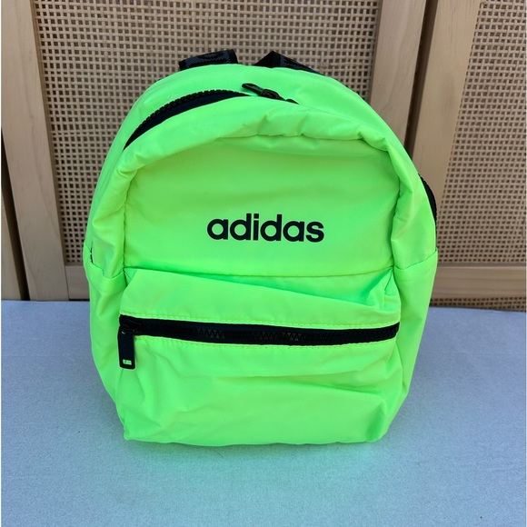 adidas | Bags | Adidas Small Backpack Neon Green Defect | Poshmark